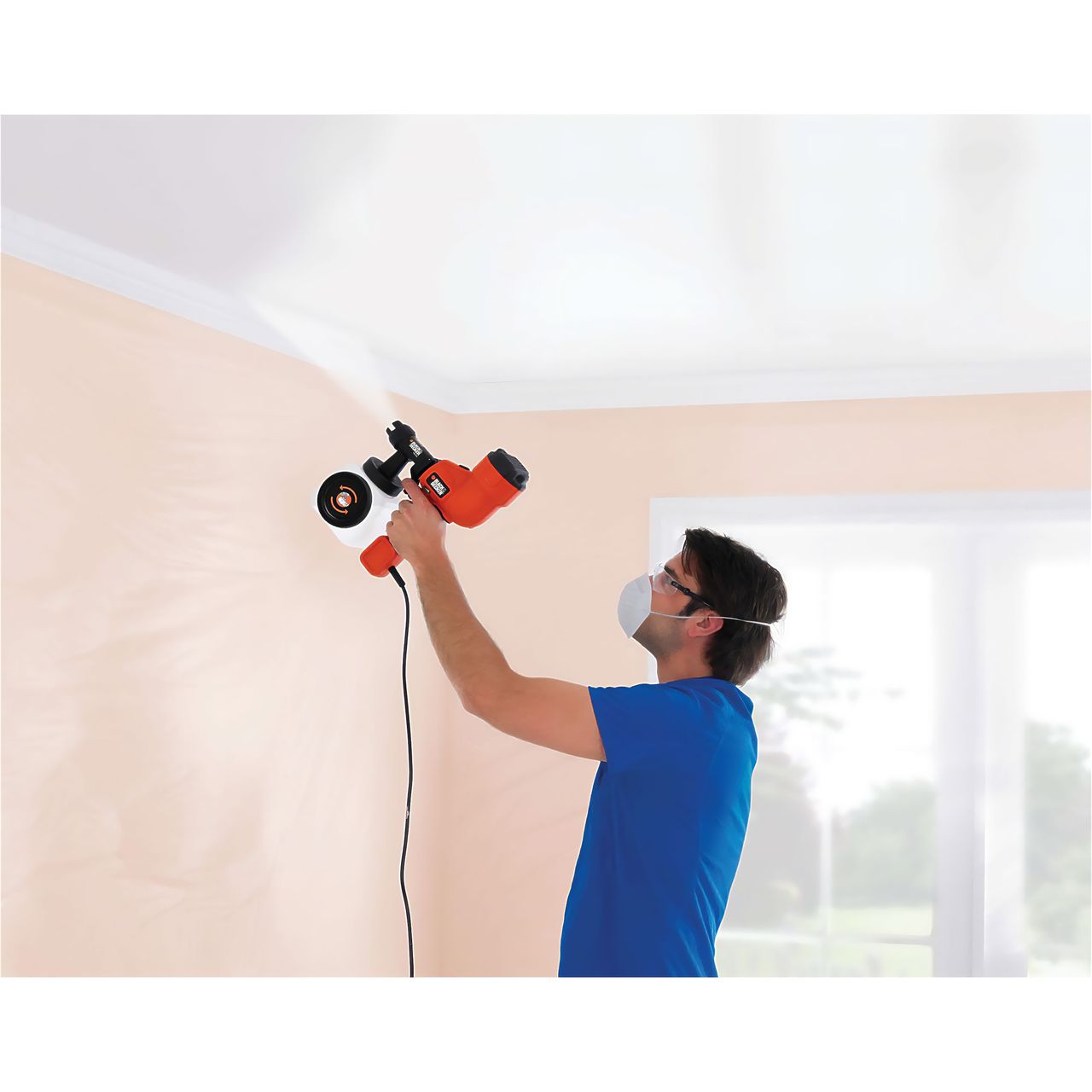 Black Decker 400W handheld paint sprayer HVLP200 GB ao